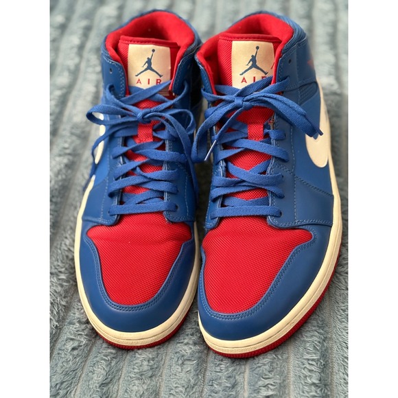 Jordan | Shoes | Air Jordan Mid Royal Detroit Pistons Blue Red Mens ...